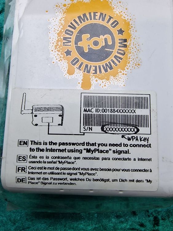 LA FONERA Wireless Router 54 Mbps 802.11 b/g (Model: FON2100 (Gebraucht ...