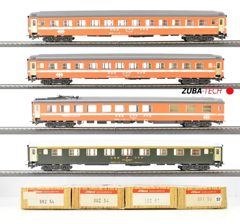 Liliput 4x UIC-X Personenwagen SBB H0 GS mit OVP | Kaufen auf Ricardo