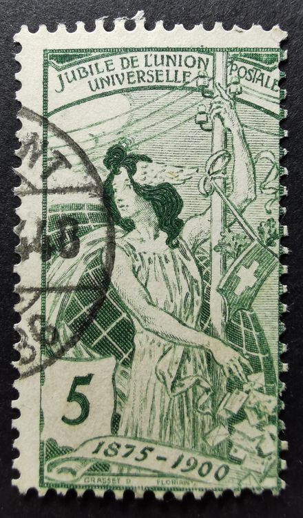 TR92 Timbre Suisse 1900 Oblitere UPU | Kaufen auf Ricardo