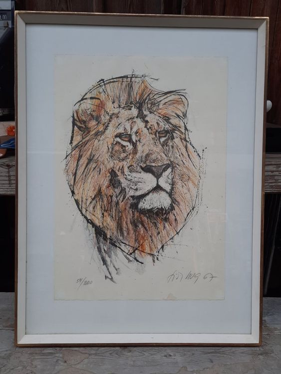 Kunst Lithographie farbig 54/200, Fritz Hug 1967 (Gebraucht) in Weinfelden für CHF 220 – nur ...