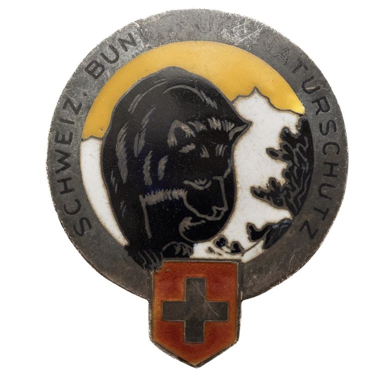 Pin Schweizer Bund für Naturschutz Silber emailliert (Gebraucht) in ...