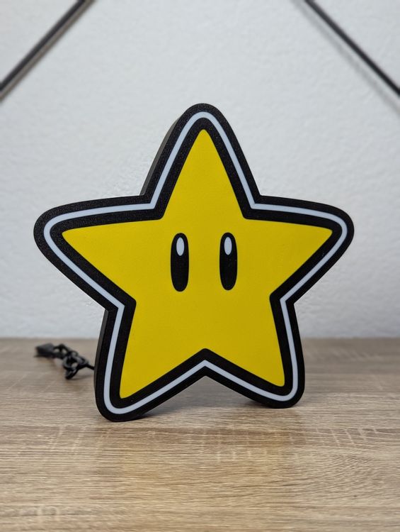 Lampe Étoile Super Mario | Décoration LED Multicolore (Neuf (Voir ...