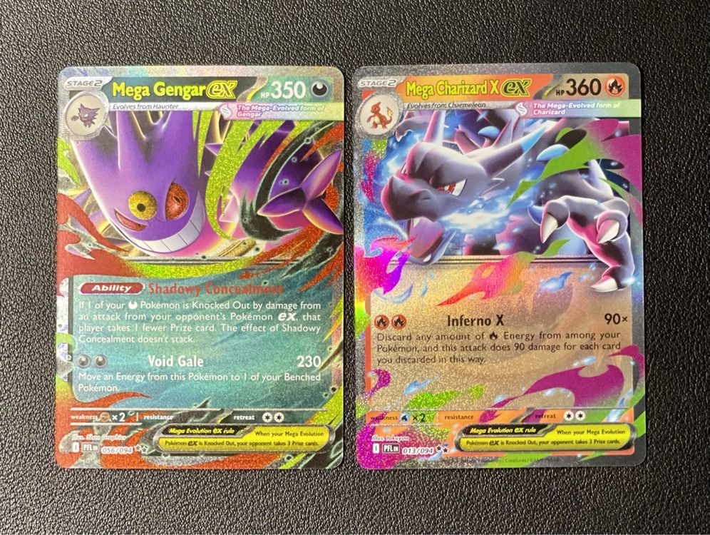 Pokemon—MEG—PLF EN—Gengar ex und Charizard ex—ab 1.— (Gebraucht) in ...