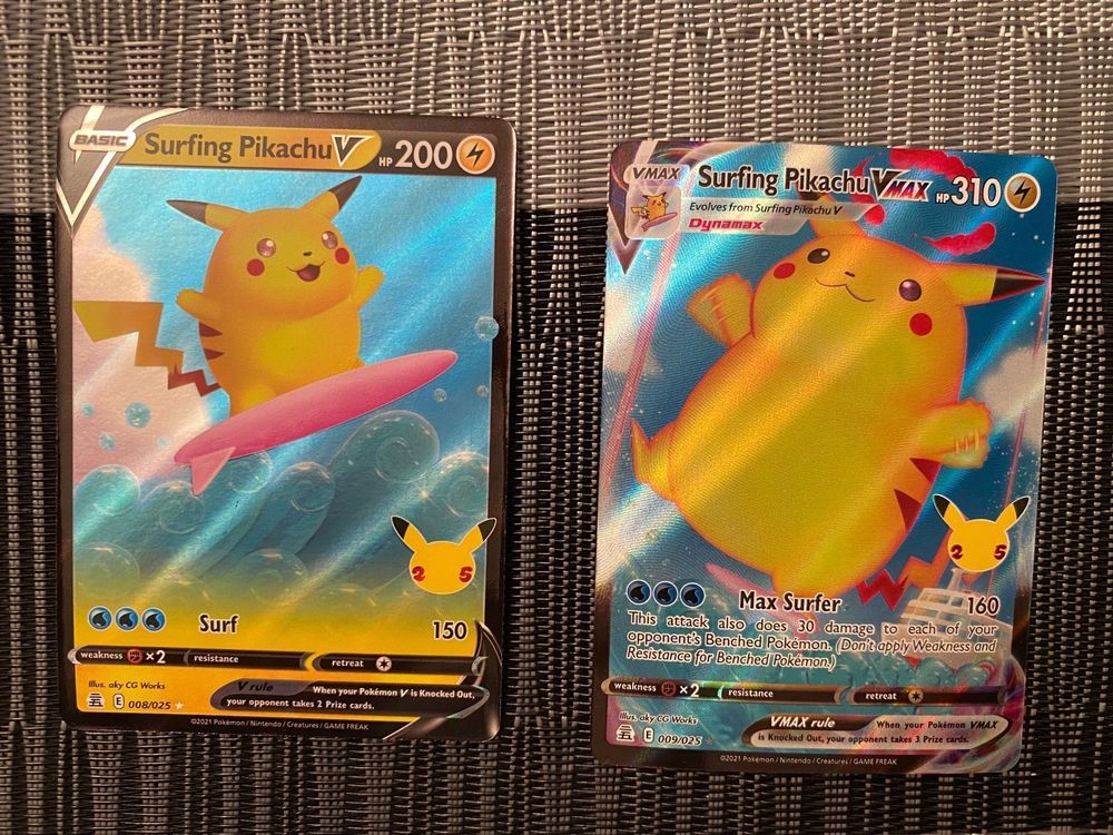 Surfing Pikachu V and Vmax Celebrations | Kaufen auf Ricardo