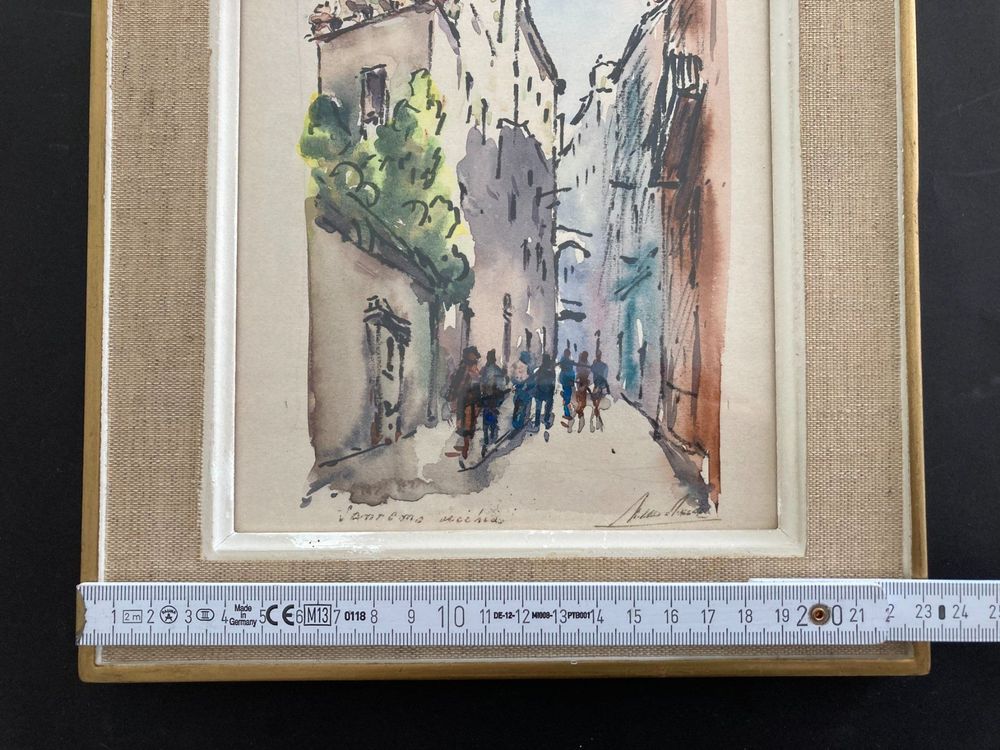 Gemälde Aquarell von San Remo 1961 unleserlich signiert (Gebraucht) in Subingen für CHF 9 – nur ...
