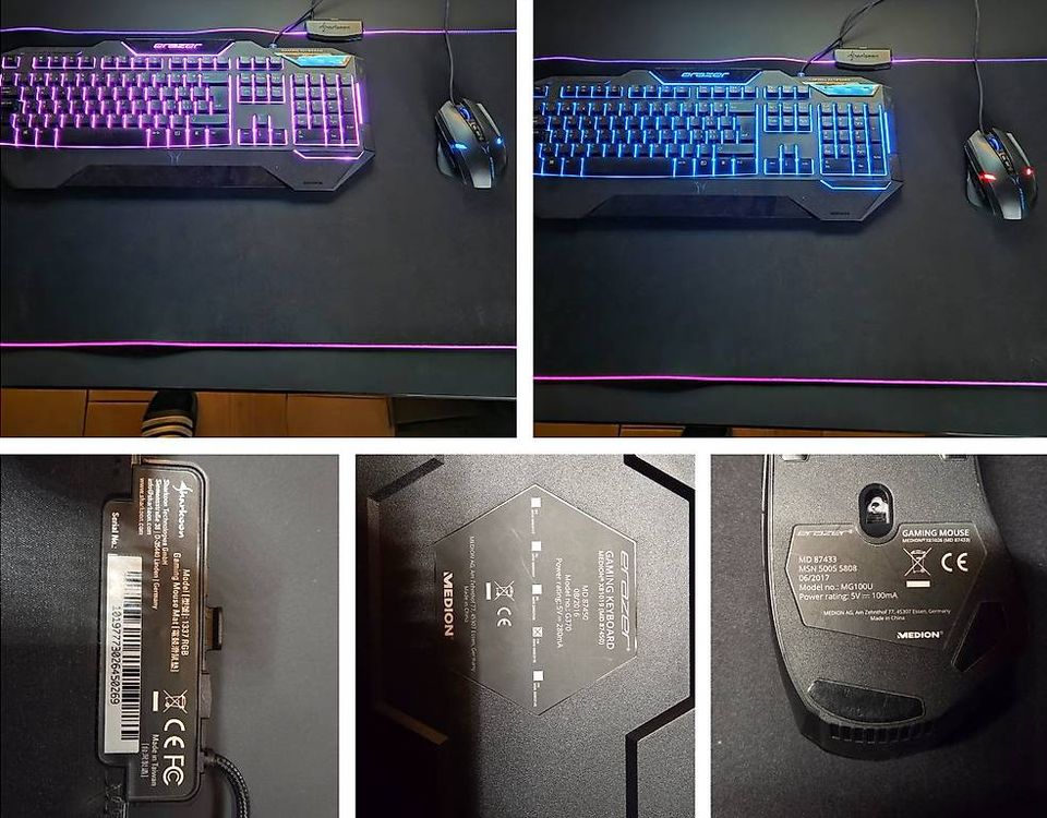 Gaming Setup, Tastatur Maus Unterlage LED RGB (Gebraucht) in Brittnau ...