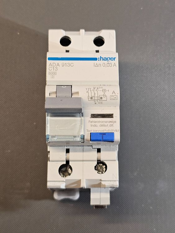 Hager FI/LS ADA 913C 1P+N C-13A/30mA (Gebraucht) in Zürich für CHF 32.5 ...