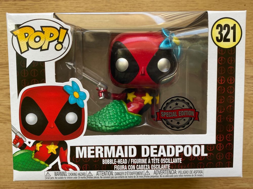 Funko Pop! Deadpool as Mermaid (metallic) MARVEL SE (Neu und ...