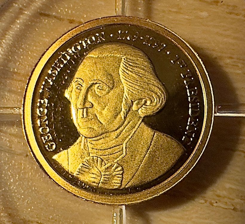 Goldmünze "George Washington" 2009 (0.5 g) (Neu und originalverpackt ...