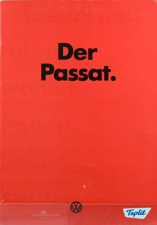NEUWAGEN PROSPEKT - VW PASSAT B1 - TYP 32 ALLE MODELLE -1973 (Gebraucht) in Unterägeri für CHF 4 ...
