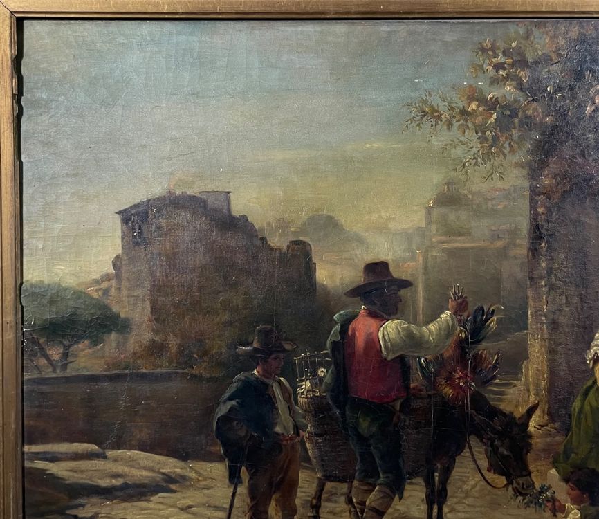 Antike grosse Italienische Gemälde mit Personen unles Sign. (Gebraucht) in Root für CHF 235 ...