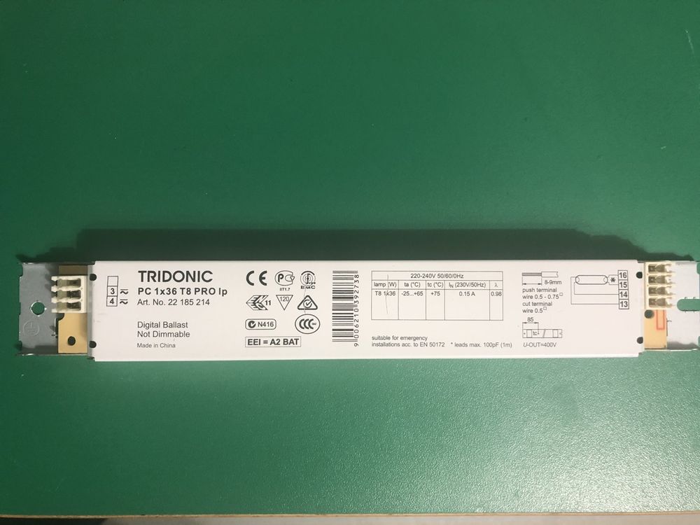 TRIDONIC Vorschaltgerät PC 1x36 T8 PRO Ip (Gebraucht) in Dotzigen für ...