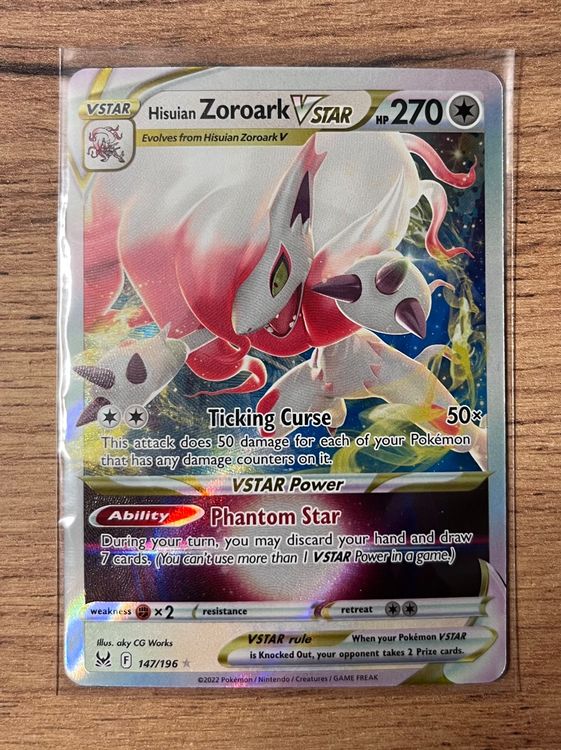 Hisuian Zoroark VSTAR 147/196 Pokemon Lost Origin (Neu (gemäss Beschreibung)) in Andelfingen für ...