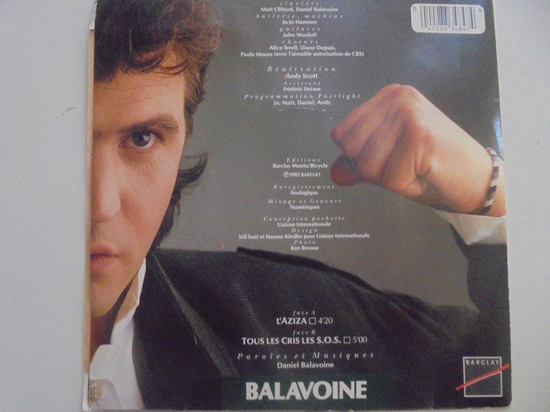 Daniel Balavoine " l' Aziza " France 1985 (label papier) VG (D'occasion ...