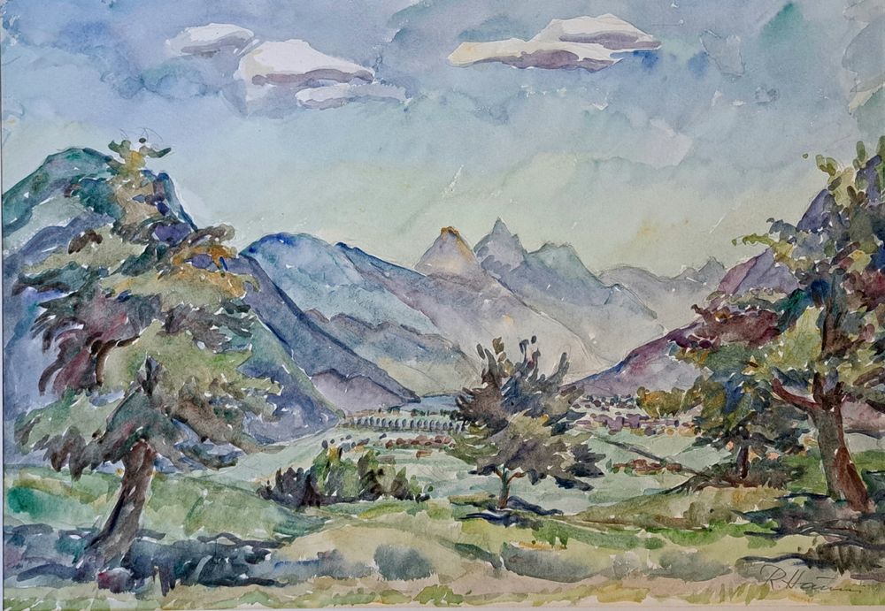 Aquarell von Robert Hänni, signiert (Gebraucht) in Oberdorf NW für CHF 69 – mit Lieferung auf ...