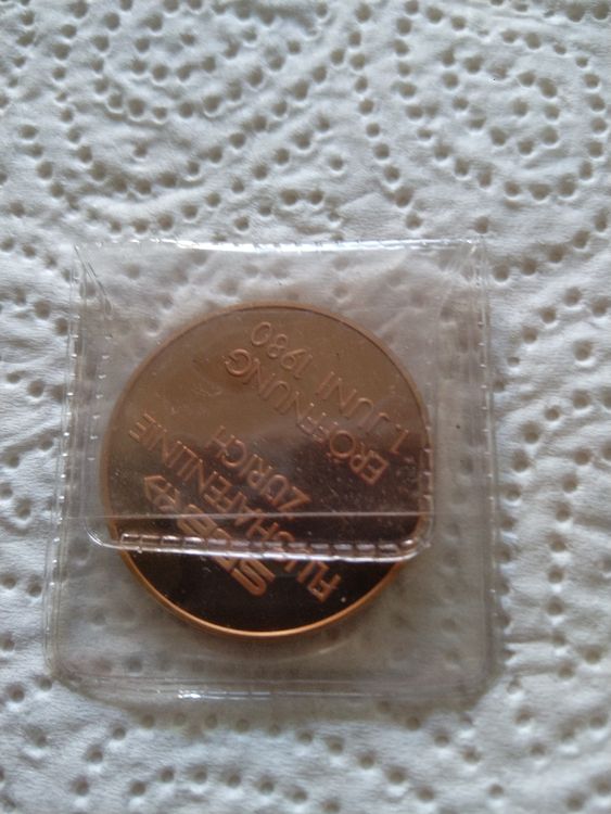 Medaille Flughafen Line SBB 1980 Neu Original Verpackt (Neu und originalverpackt) in Künten für ...