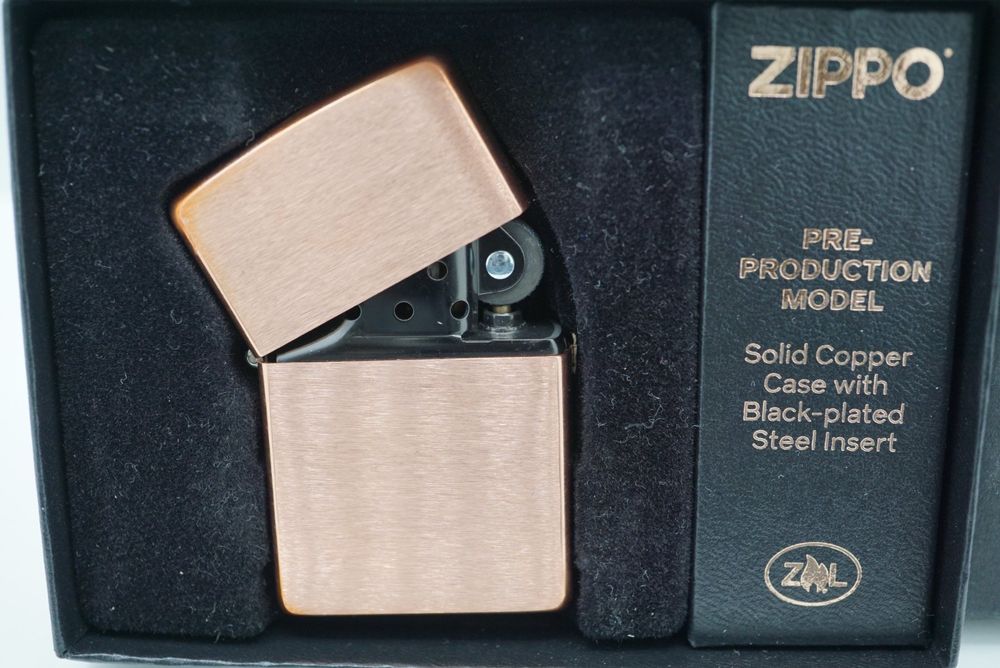 ZIPPO® PRE-PRODUCTION-MODEL-SOLID COPPER-LIMITED-2022-UNGEZÜ | Comprare ...