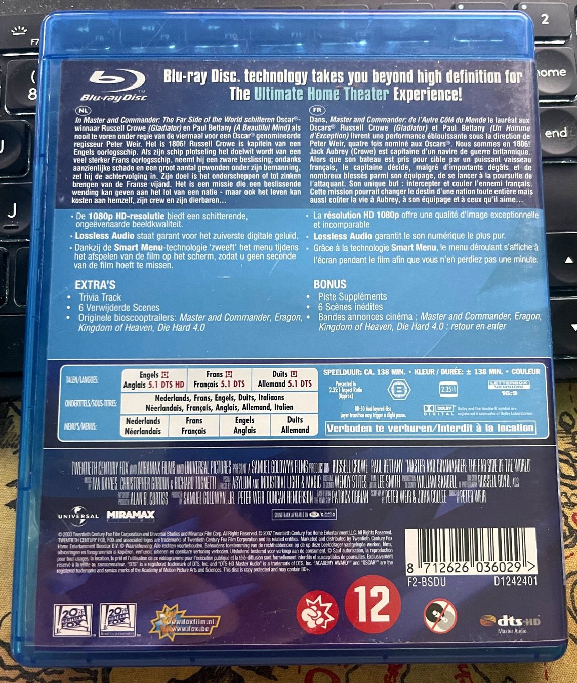 Master and Commander (2003) - Blu-ray (D'occasion) à Semsales pour CHF ...