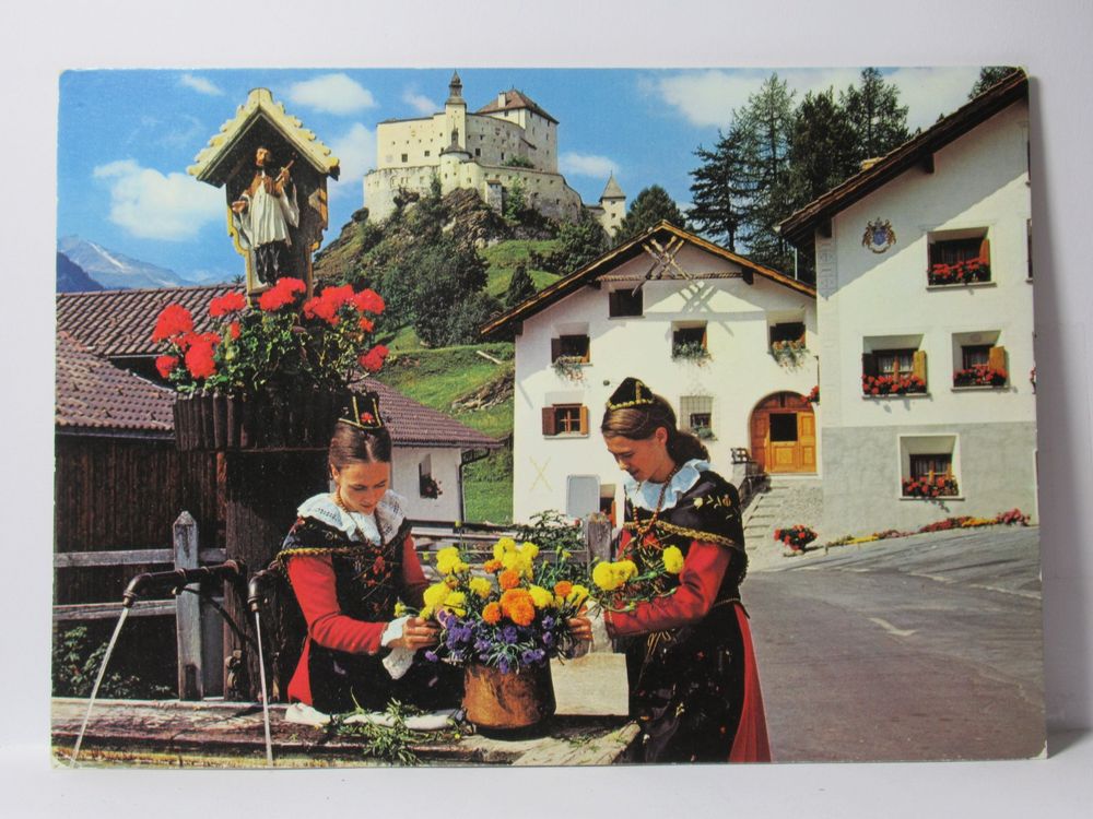 AK Tarasp Engadiner Tracht Dorfbrunnen (Gebraucht) in Grenchen für CHF ...