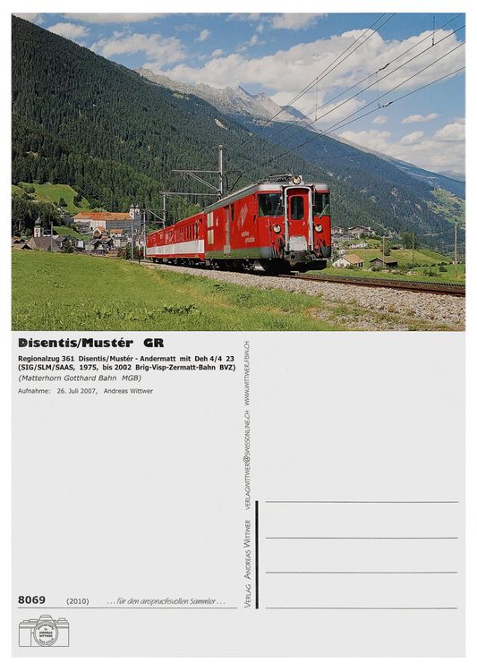 Disentis Mustér Surselva Oberland Bahn MGB BVZ Deh 4/4 I 23 | Kaufen auf Ricardo