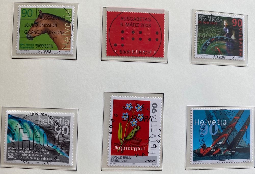 Briefmarken Jahr 2003 Vollstempel (Neu (gemäss Beschreibung)) in Winterthur für CHF 5 – mit ...