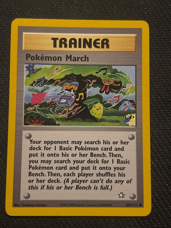 Pokemon card old Neo genesis 2000, Trainer Pokemon March | Kaufen auf ...