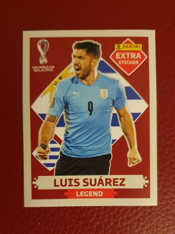 Panini Qatar 2022 LUIS SUÁREZ EXTRA STICKER Legend BASE (Neuf (Voir ...