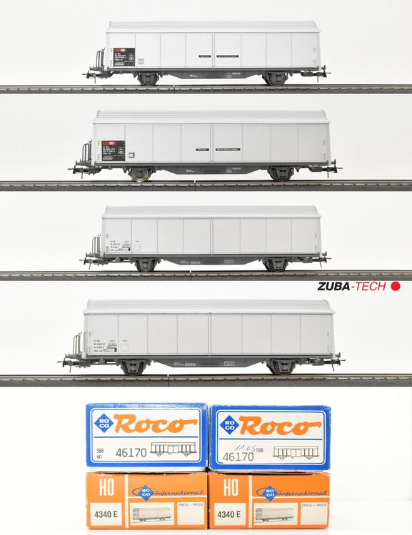 Roco 4x Schiebewandwagen H0 GS mit OVP | Kaufen auf Ricardo