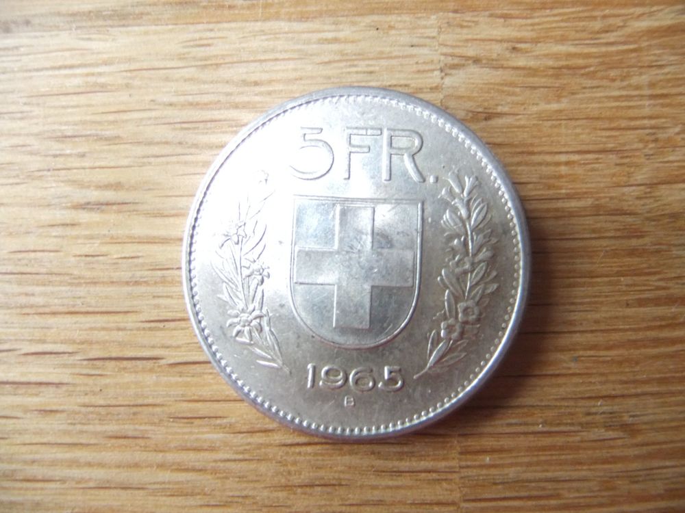 5 Franken Schweiz Helvetia 1965 (Gebraucht) in St. Niklaus VS für CHF 11 – mit Lieferung auf ...