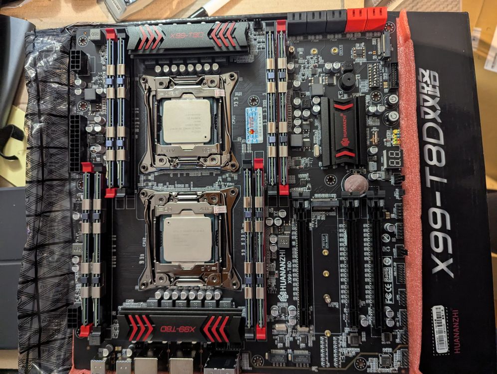 Dual Socket Mobo X99-T8D + 2 x E5-2678 v3 CPU + 128G RAM OVP (Gebraucht) in Brugg AG für CHF 250 ...