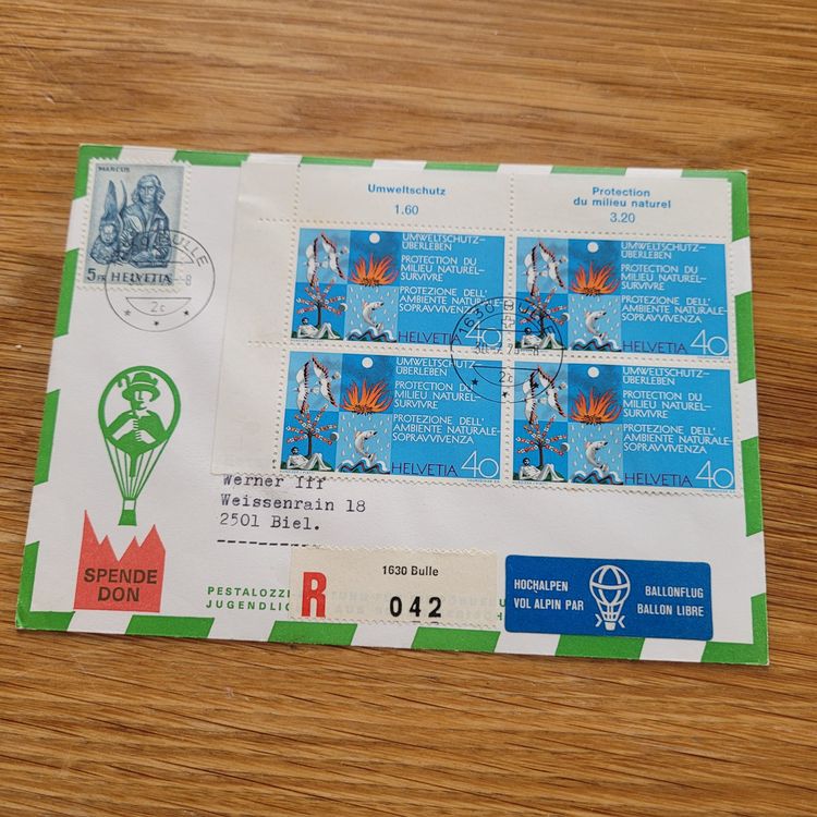 Ballon Flug Bulle 1973 Biel (Gebraucht) in Biel/Bienne für CHF 3 – mit Lieferung auf Ricardo kaufen