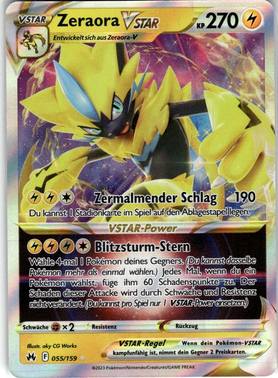 Zeraora VStar 055/159 Zenit der Könige Deutsch Pokemon TCG | Kaufen auf Ricardo