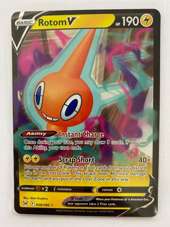 Pokemon Rotom V 058/196 Lost Origin EN (Neu (gemäss Beschreibung)) in ...