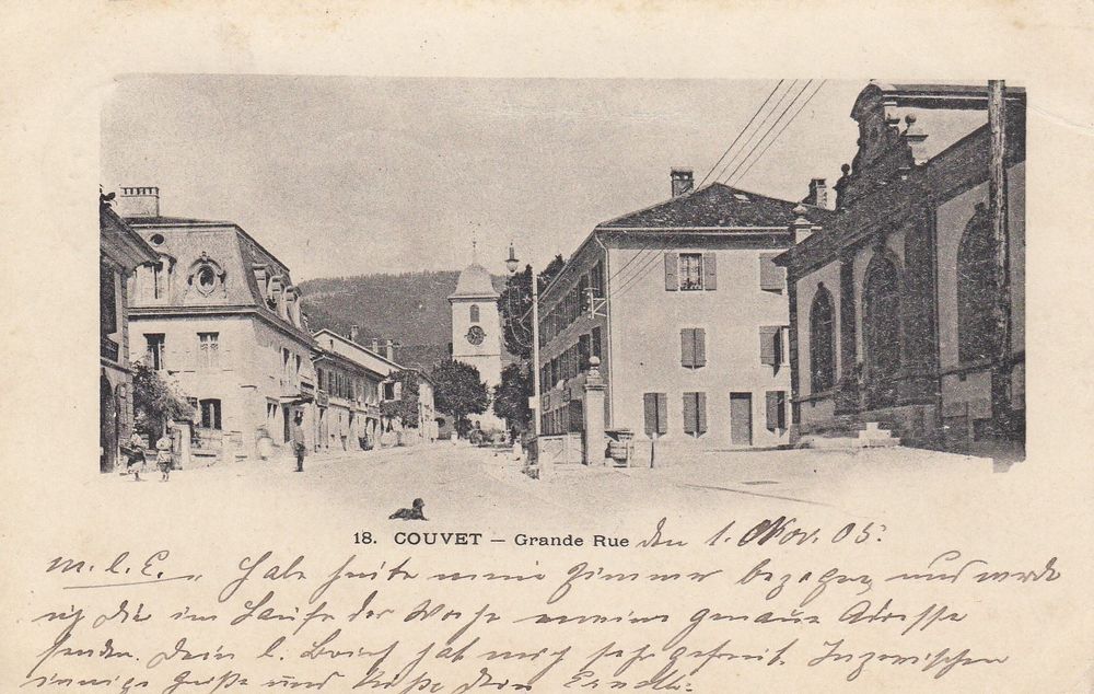 Couvet NE - GRANDE RUE en 1905 | Kaufen auf Ricardo