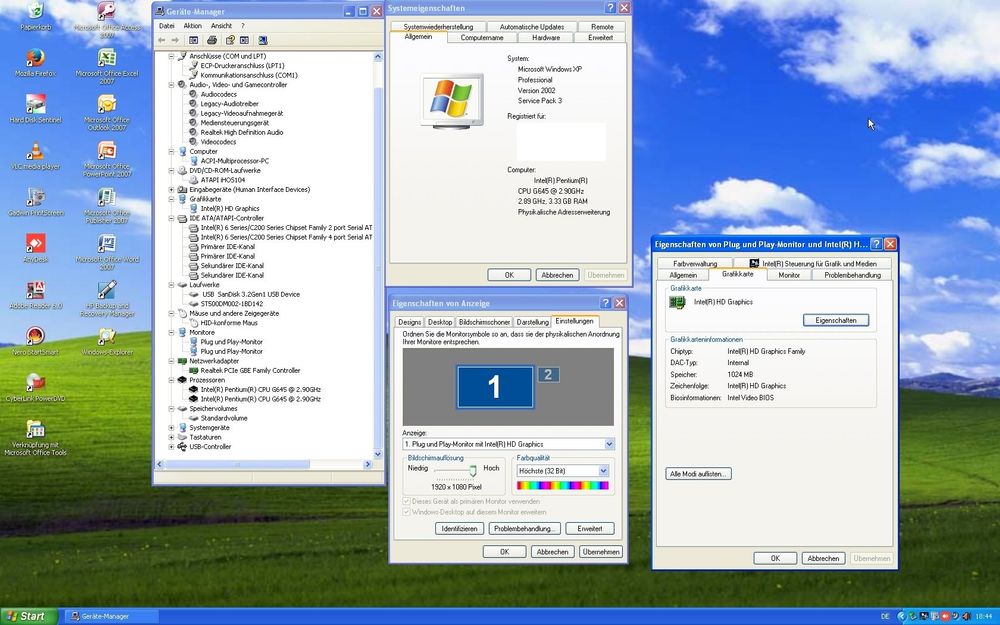 ThinkCentre Edge72, HDD 500GB, Windows XP & Office 2007 (Gebraucht) in ...