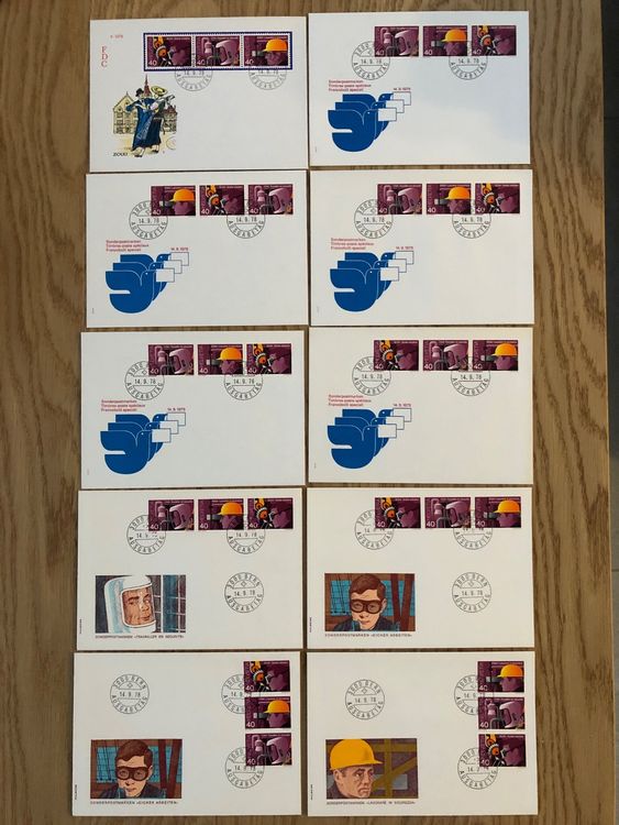 FDC 1978 Sondermarken Dreierstreifen waagrecht und senkrecht (Gebraucht) in Fieschertal für CHF ...