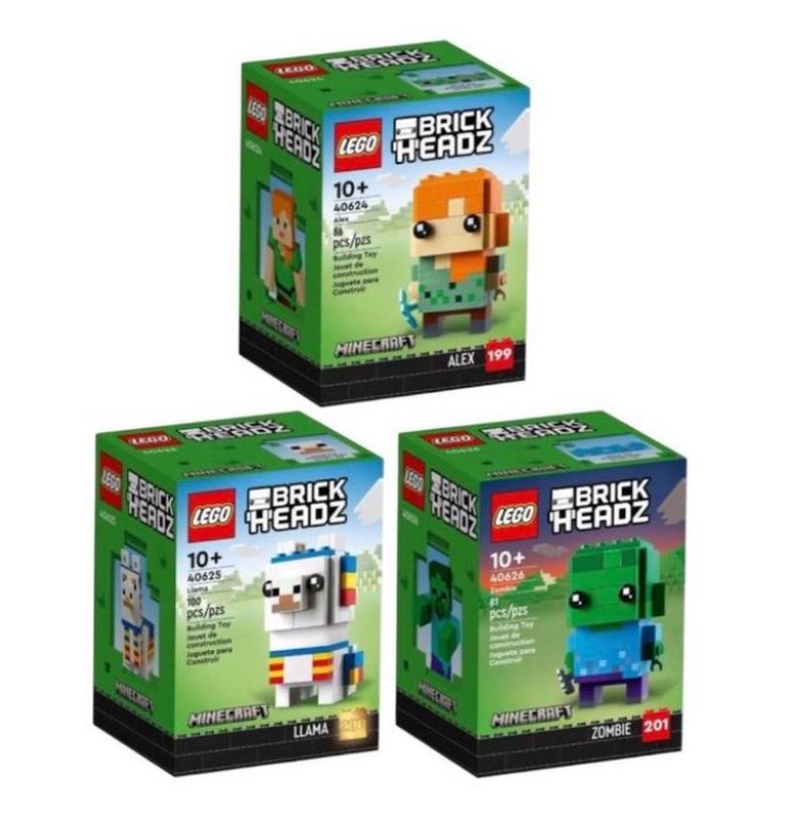 LEGO Brickheadz, Minecraft, 3-Pack (NEU) (Neu und originalverpackt) in ...