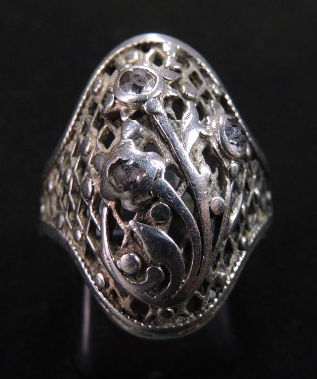 Antiker Korund Saphir Silber 875 Fingerring Gr. 58 Russland (Gebraucht) in Waldenburg für CHF 50 ...