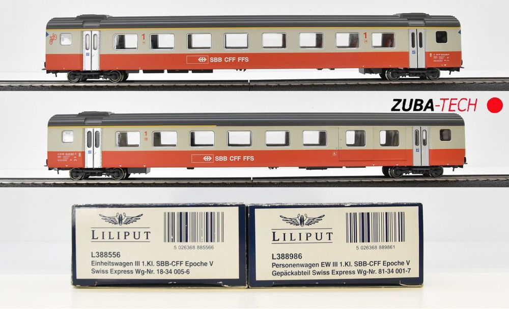Liliput 2x EW III Personenwagen Swiss Express SBB H0 GS OVP (Gebraucht) in St. Gallen für CHF ...