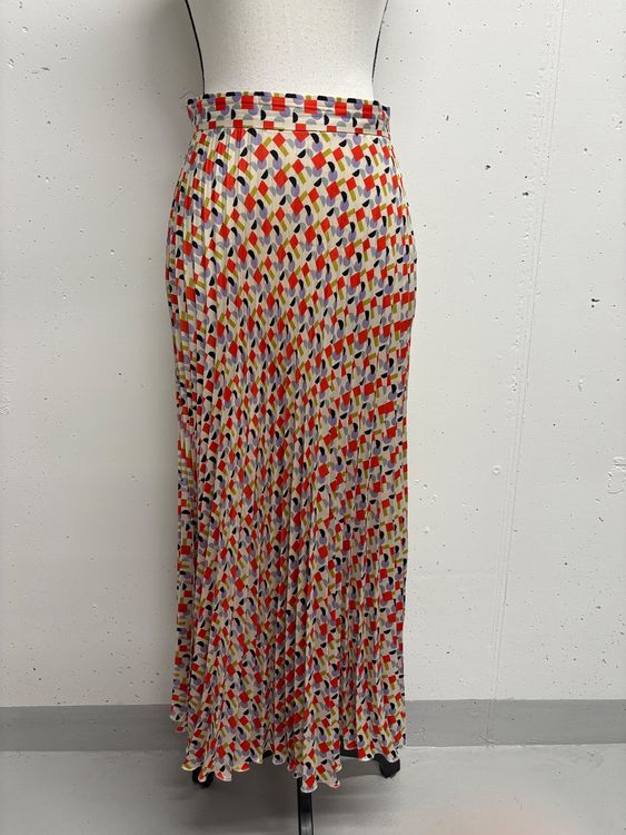 Zara Midrock mit Plissee Gr. S Rot Muster (Neu (gemäss Beschreibung ...