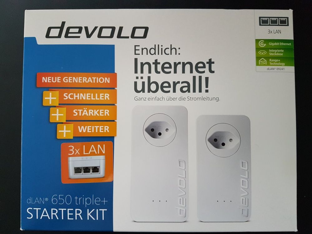 Devolo dLAn 650 triple+ Starter Kit | Kaufen auf Ricardo