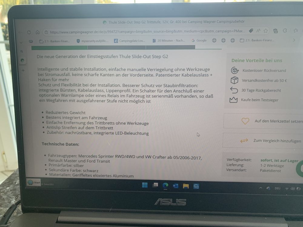 THULE Eingangstritt elektrisch (Gebraucht) in Murten für CHF 98 – nur ...