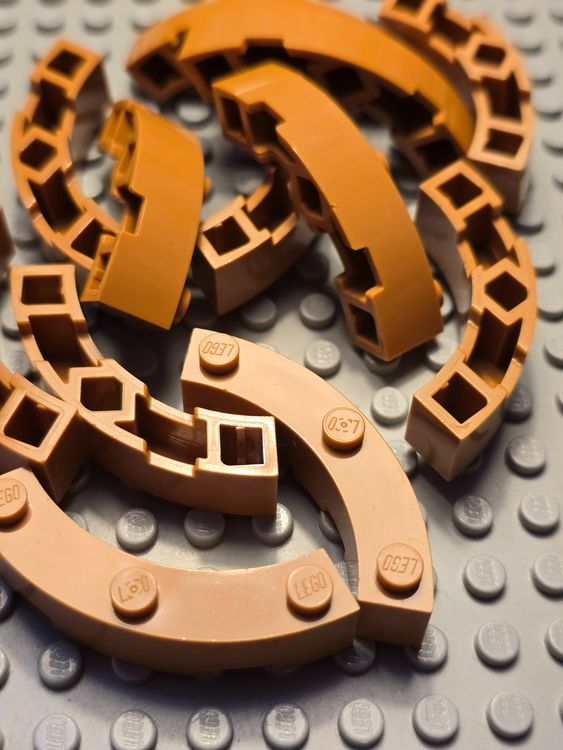 LEGO 12x Stein vierter Kreis 4x4 (48092) medium nougat (Neu (gemäss ...