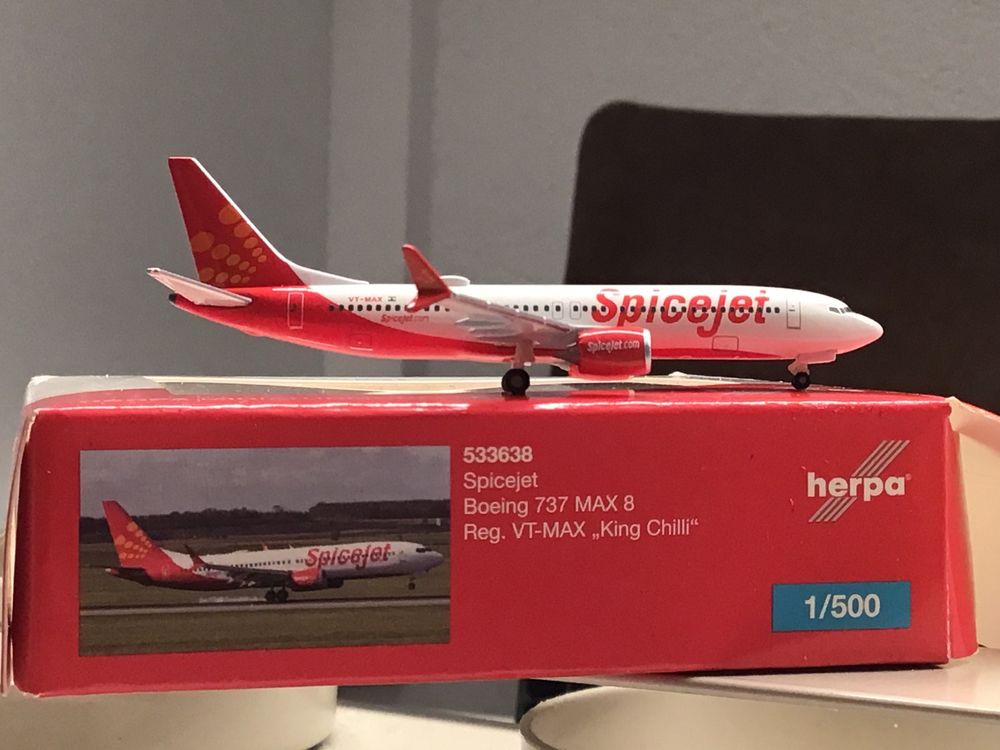 Herpa SpiceJet Boeing 737 MAX 8 1:500 | Kaufen auf Ricardo