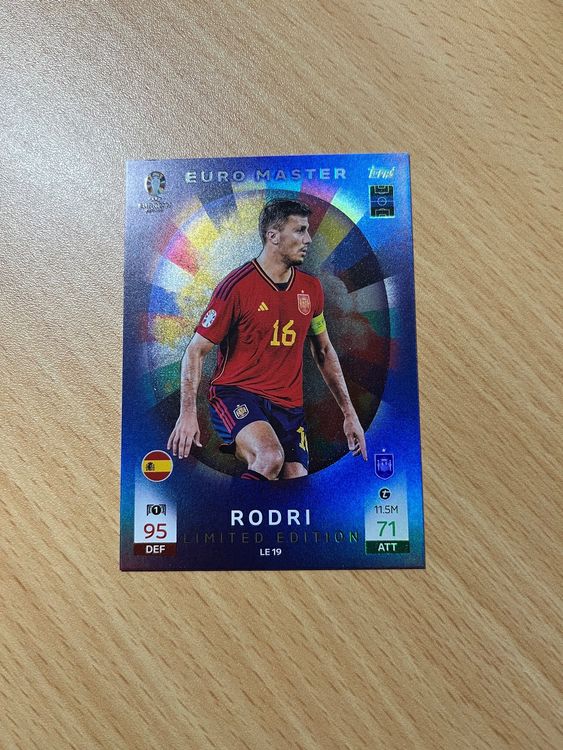 Topps Match Attax Euro 2024 Limited Edition Rodri | Kaufen auf Ricardo