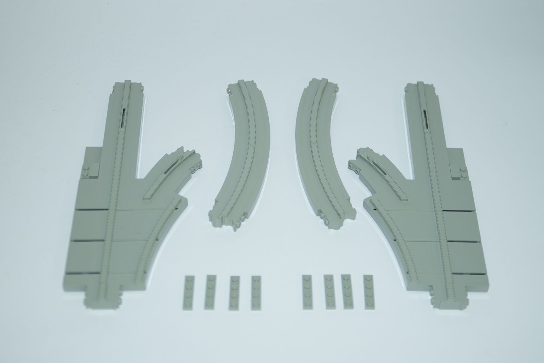 Lego Monorail, Rechts- und Linksweiche (2891 / 2892) (Gebraucht) in ...