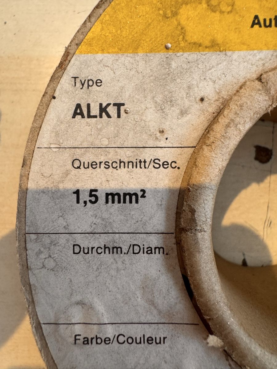 0090 Dätwyler Autolack-Kabel ALKT, 1.5mm2, 25m, Weiss, Top (Gebraucht ...