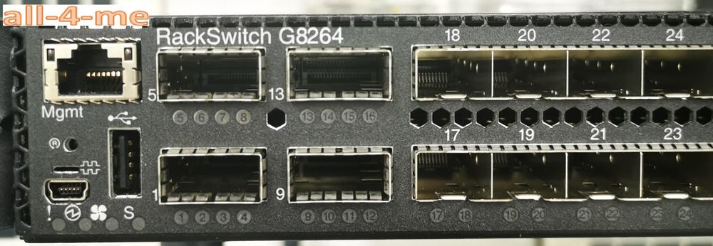 IBM FC Rack Switch G8264 48-Port SFP+ 10Gb+4-Port 40Gb QSFP+ (Gebraucht ...