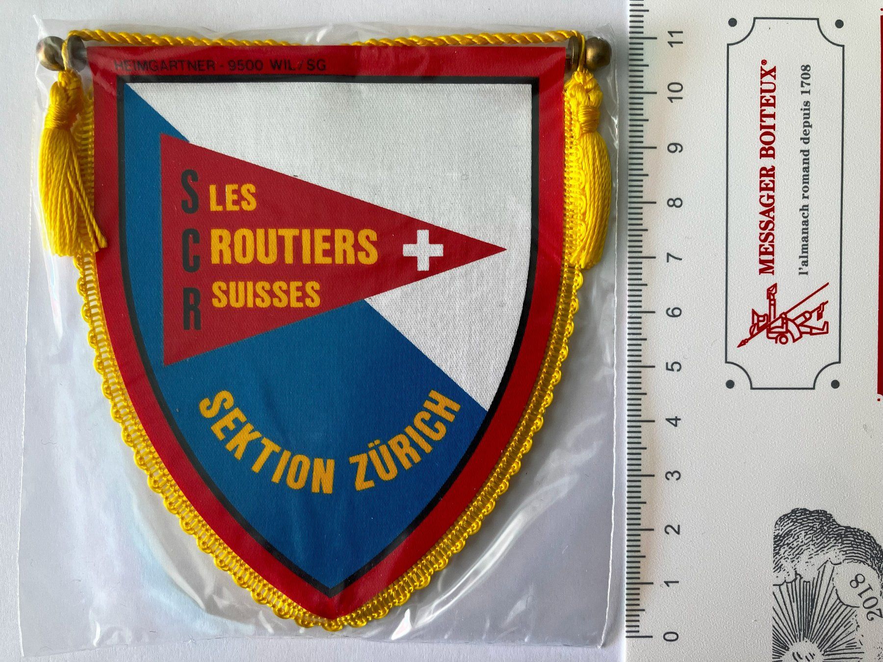 Vintage Fanion/Wimpel LES ROUTIERS SUISSES SEKTION ZÜRICH (Neuf avec ...