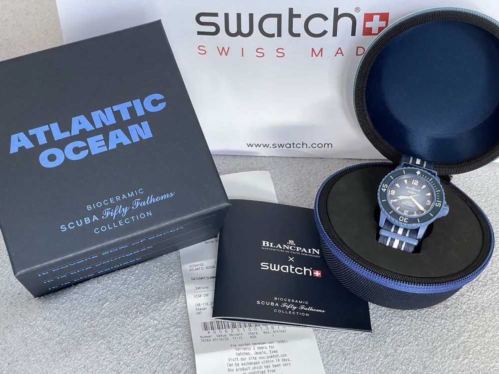 Swatch x Blancpain Scuba Fifthy Fathoms Atlantic Ocean (Neu (gemäss ...